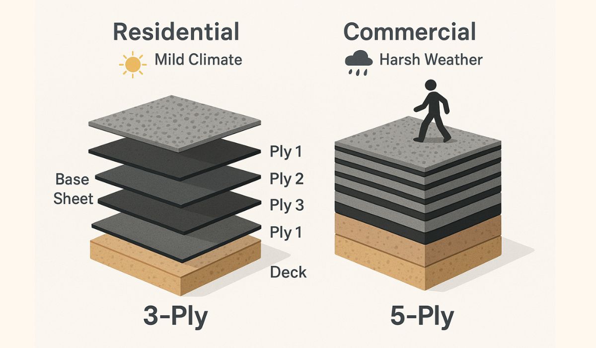 How Many Layers Are in a Built-Up Roof? | BUR Guide