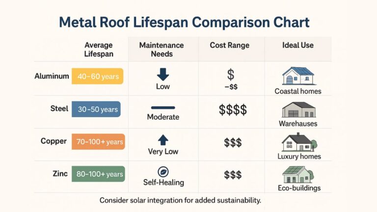 Metal Roof Lifespan by Material | Compare Types & Durability